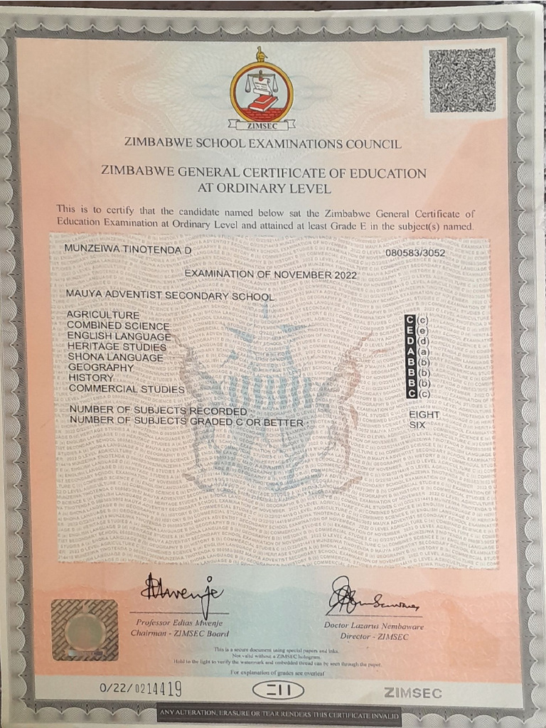 Olevel Results | PDF