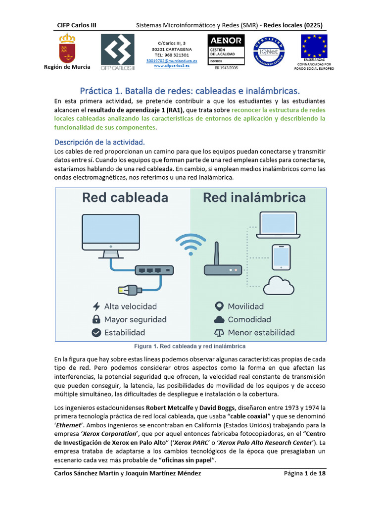 Redes Cableadas e Inalámbricas: Guía SMR | PDF | Telecomunicaciones ...