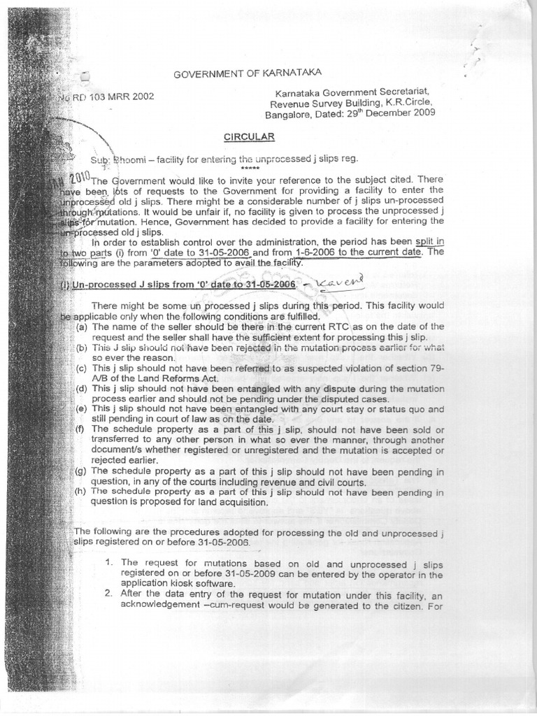 Old J-Slip Circular | PDF