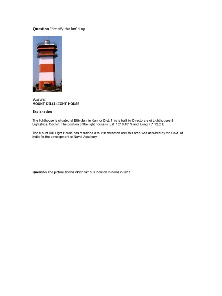 Question Identify The Building | PDF | Art