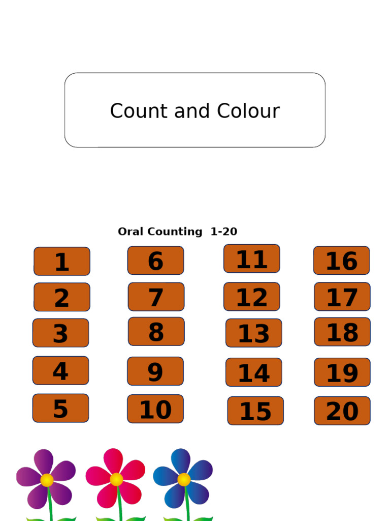 Count and Color: Numbers 1-20 Activity | PDF