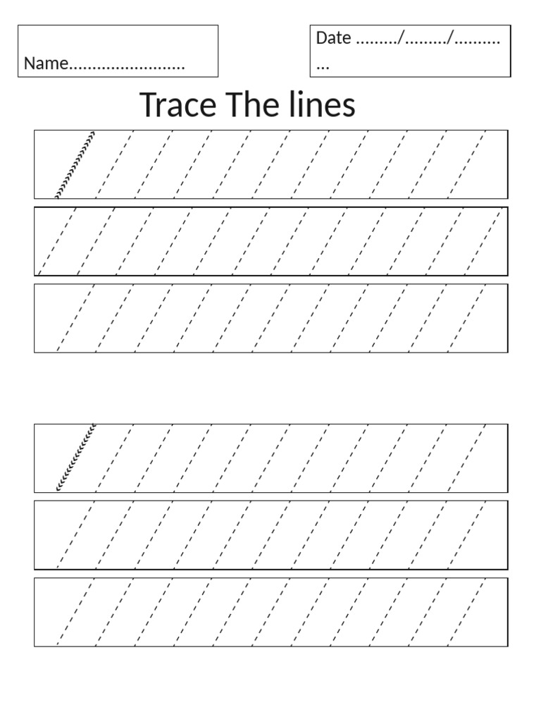 Tracing Lines and Shapes Activity | PDF