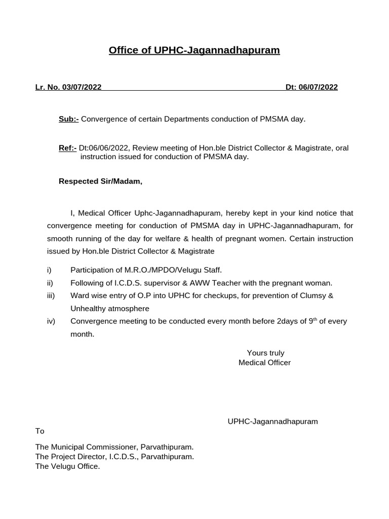 Convergence Meeting Letter | PDF