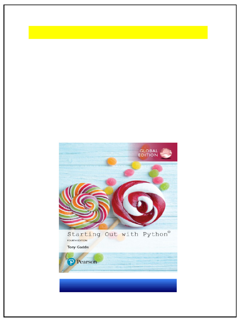 Starting Out With Python® Gaddis Full Digital Chapters | PDF | Object ...