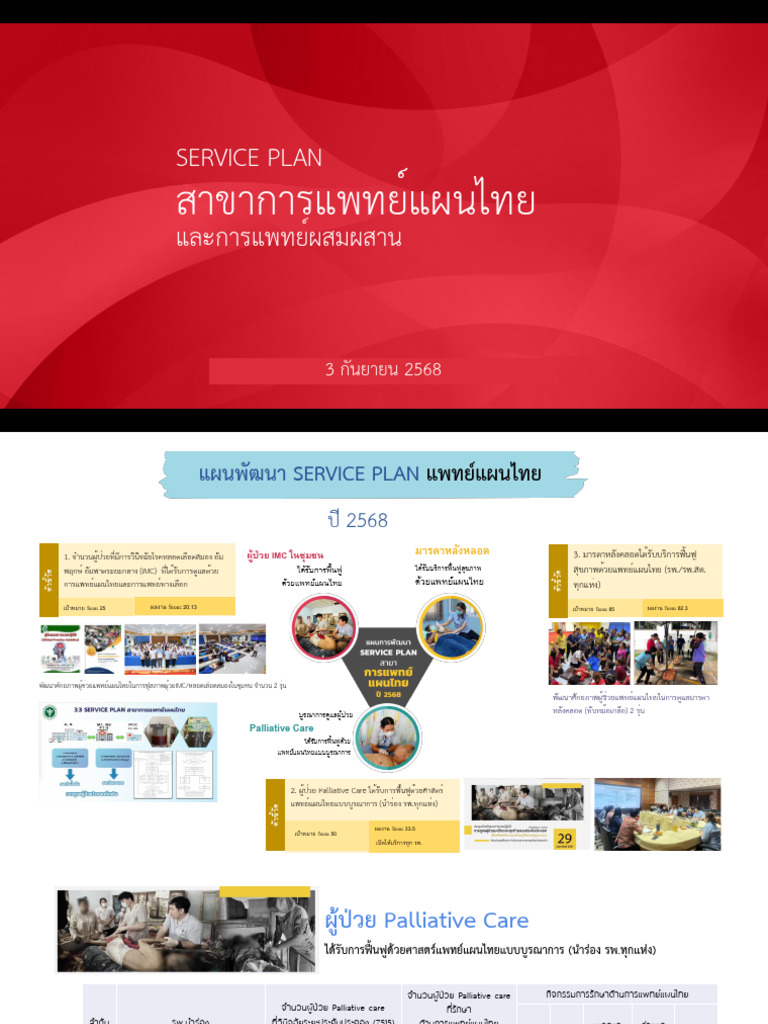 ServicePlanแพทย์แผนไทย0868 | PDF