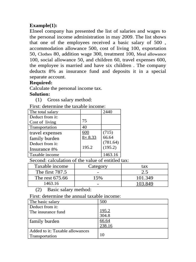 Lec (4) Personal Income Tax Part2 | PDF