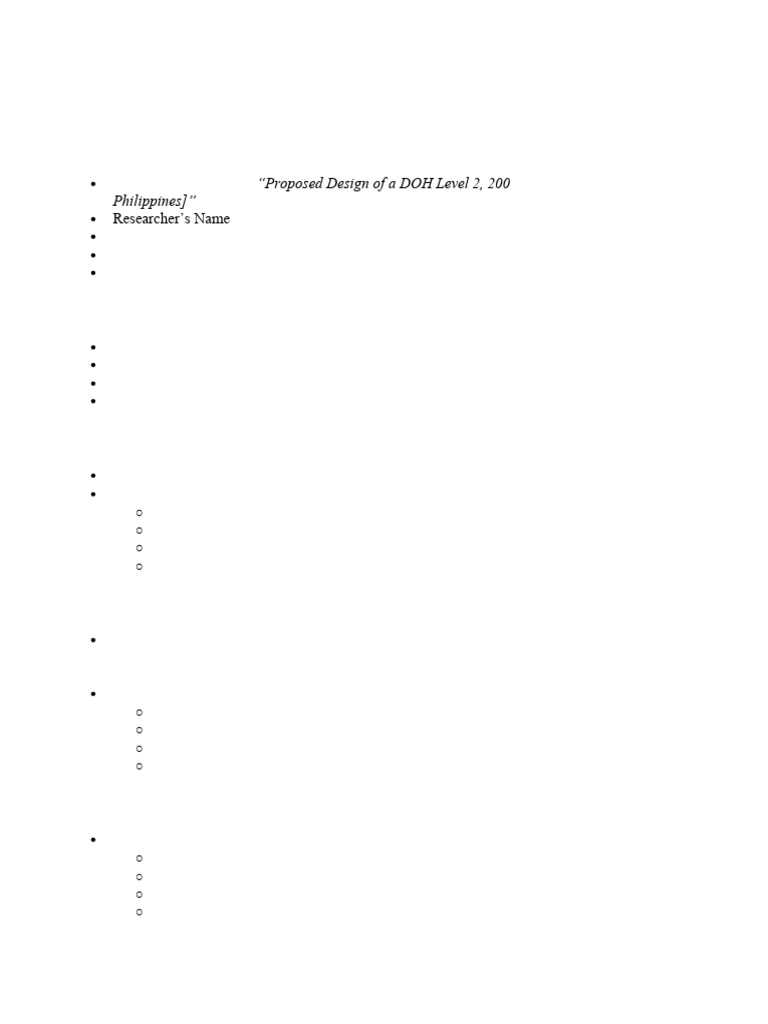 DOH Level 2 Hospital Design Proposal | PDF | Hospital | Health Care