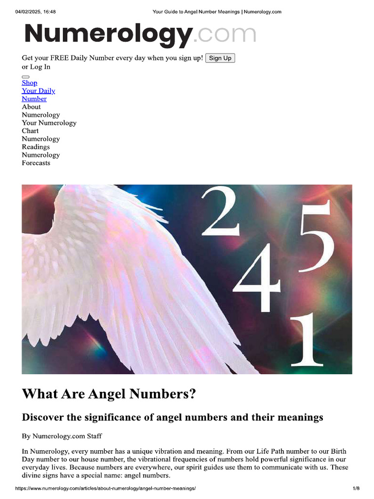 What Are Angel Numbers | PDF