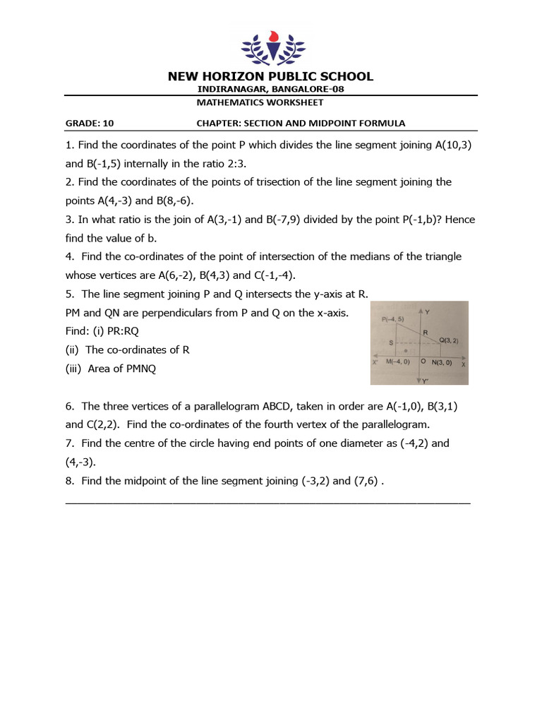 Grade 10 Section and Midpoint Formula 1754231345 1755046413 | PDF