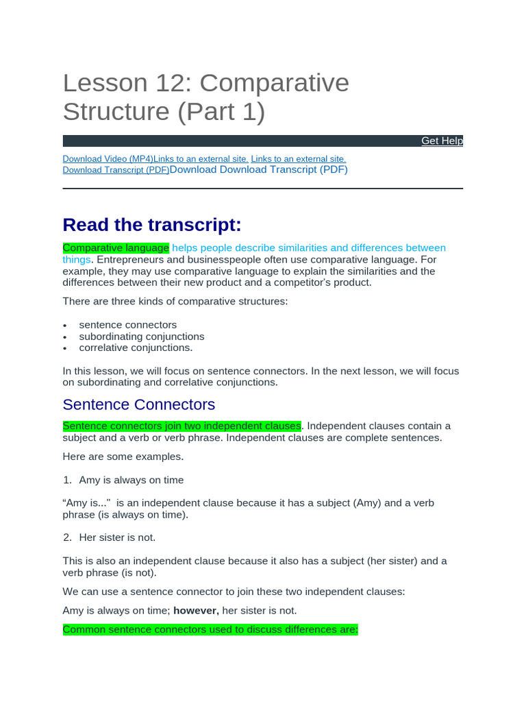 Understanding Comparative Structures | PDF | Semantics | Semantic Units