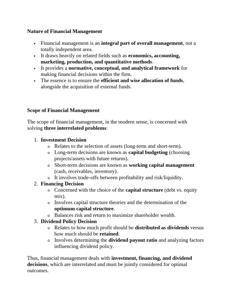 Understanding Financial Management Essentials | PDF | Capital Structure ...
