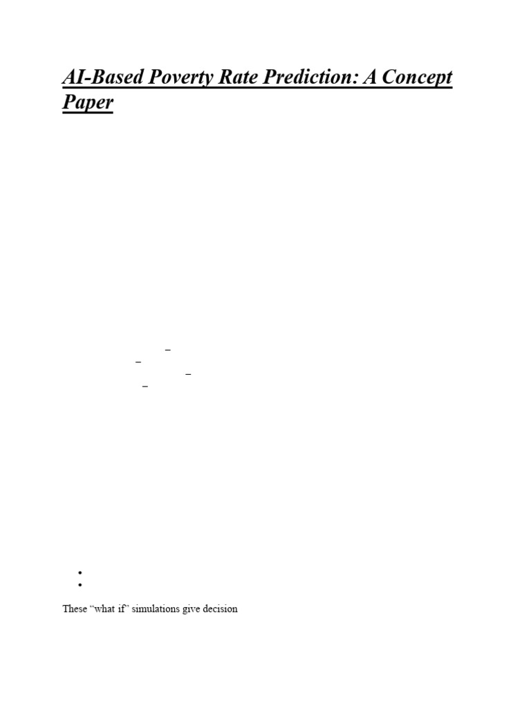 AI Based Poverty Rate Predicition Model Concept Paper | PDF ...