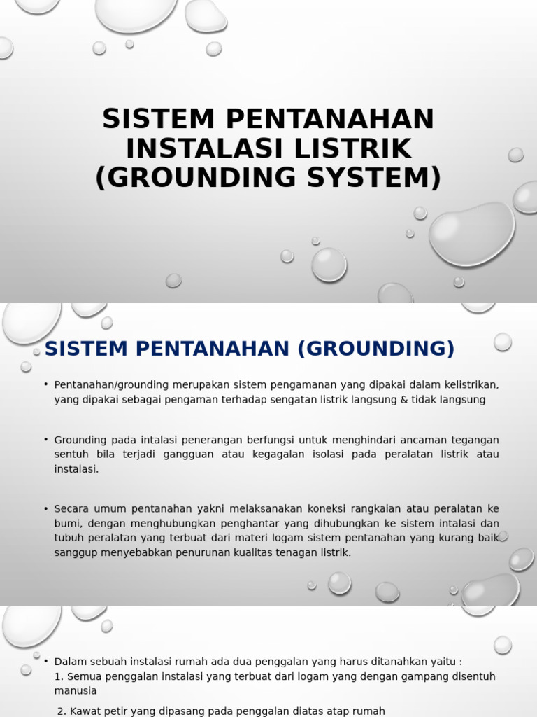 6 Sistem Pentanahan (Grounding System) | PDF