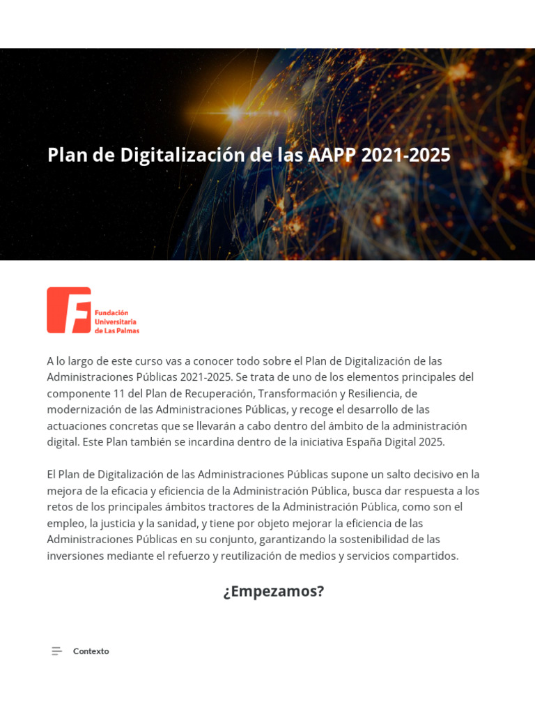 Plan de Digitalización AAPP 2021-2025 | PDF | La seguridad informática ...