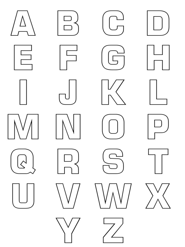 Alphabet Outline Letters | PDF