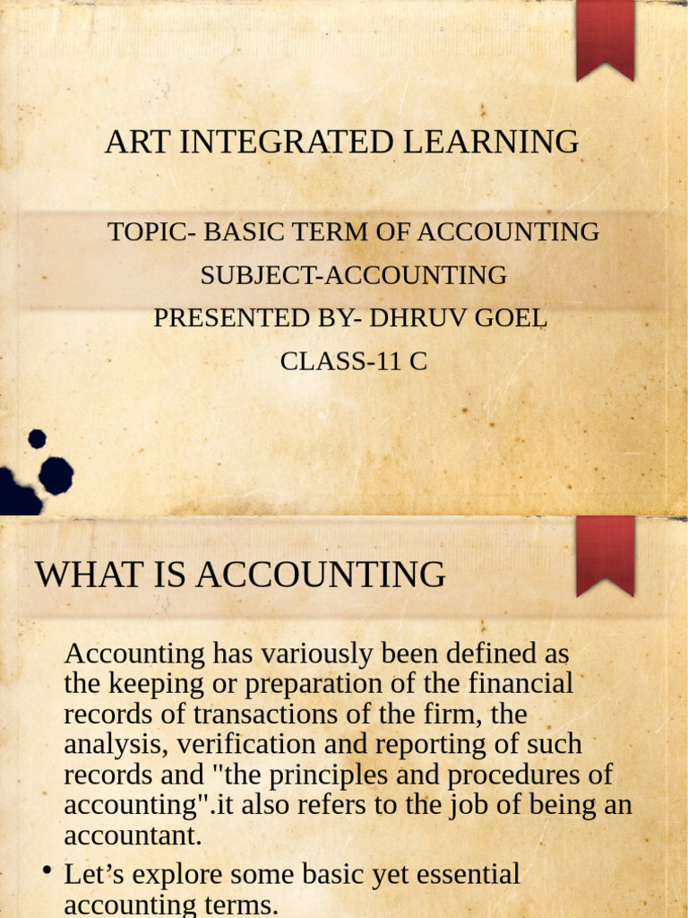 Acc PPT Dhruv Class 11 C | PDF | Credit | Finance & Money Management