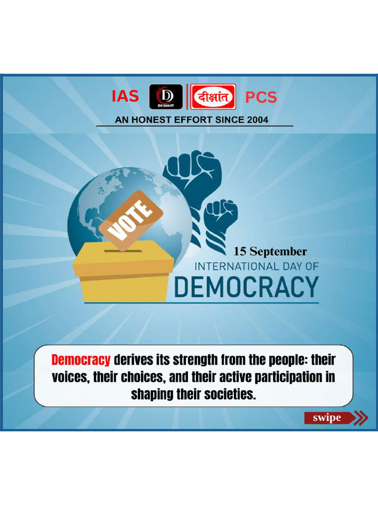 15 September International Day of Democracy | PDF