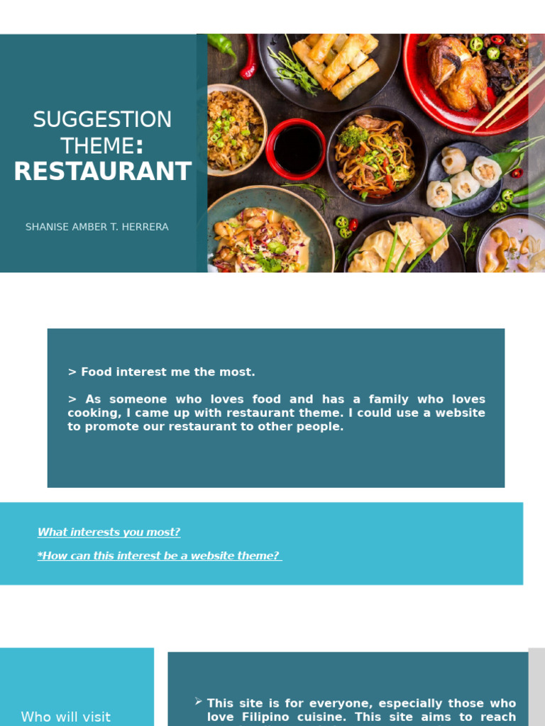 Filipino Restaurant Website Design Guide | PDF | Menu | Restaurants