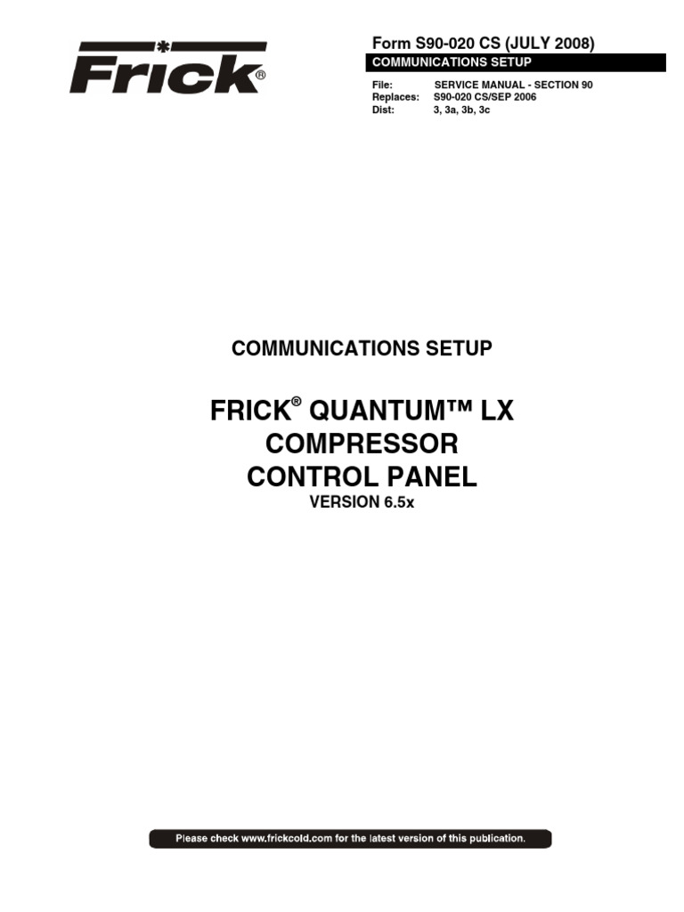 Quantum™ LX Compressor Communication Setup | PDF | Computing | Computer ...