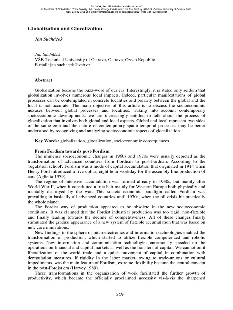 Globalization vs. Glocalization Explained | PDF | Globalization | Economics