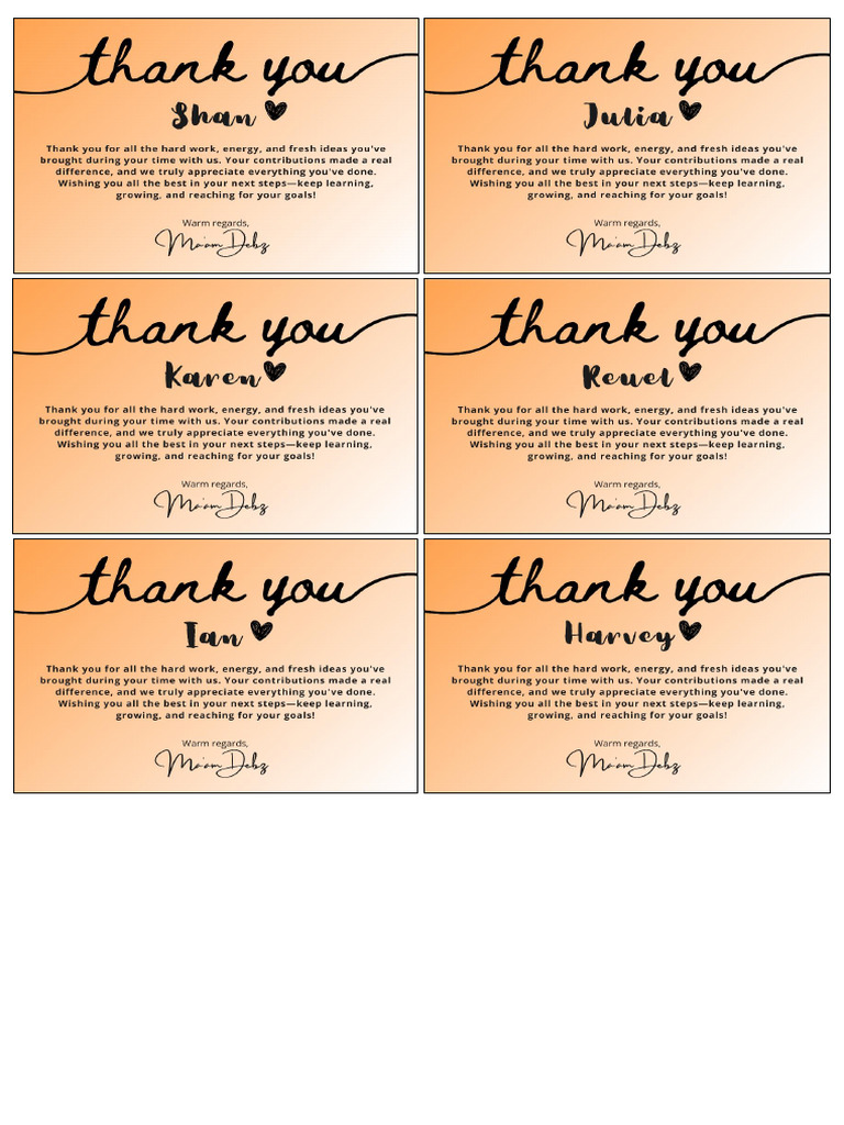 Thank You Card | PDF