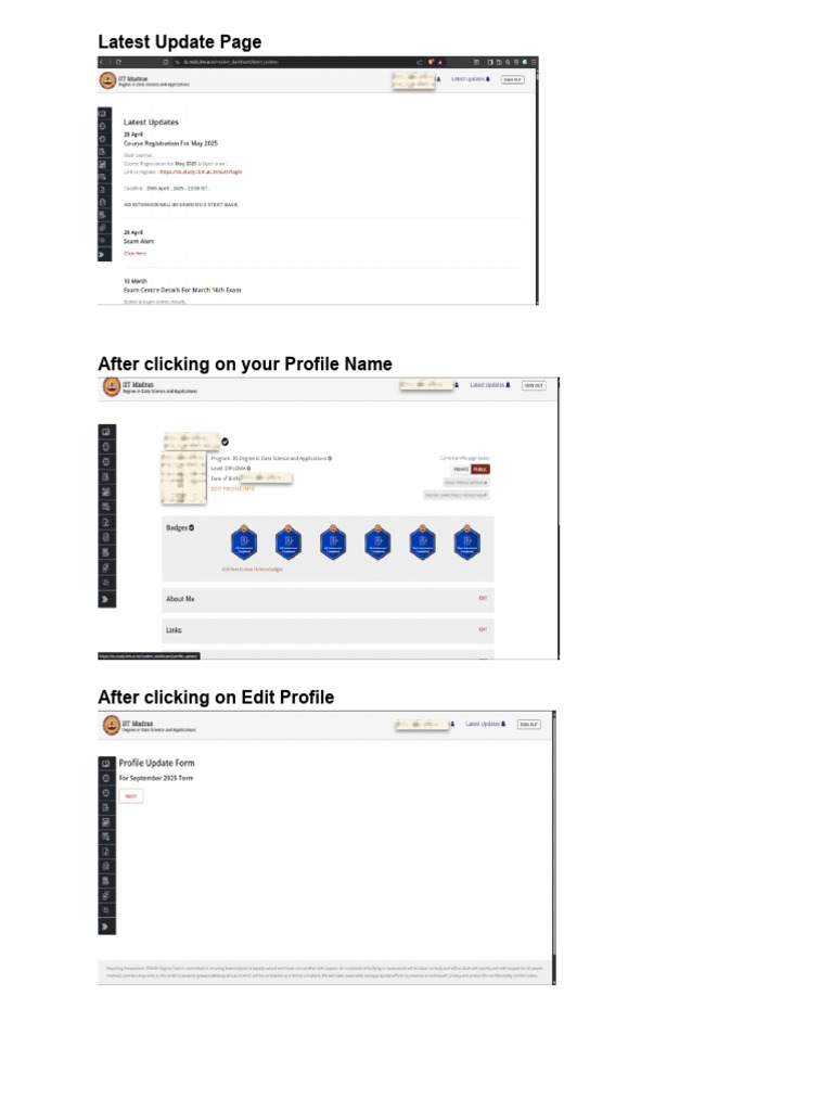Profile Update Steps | PDF