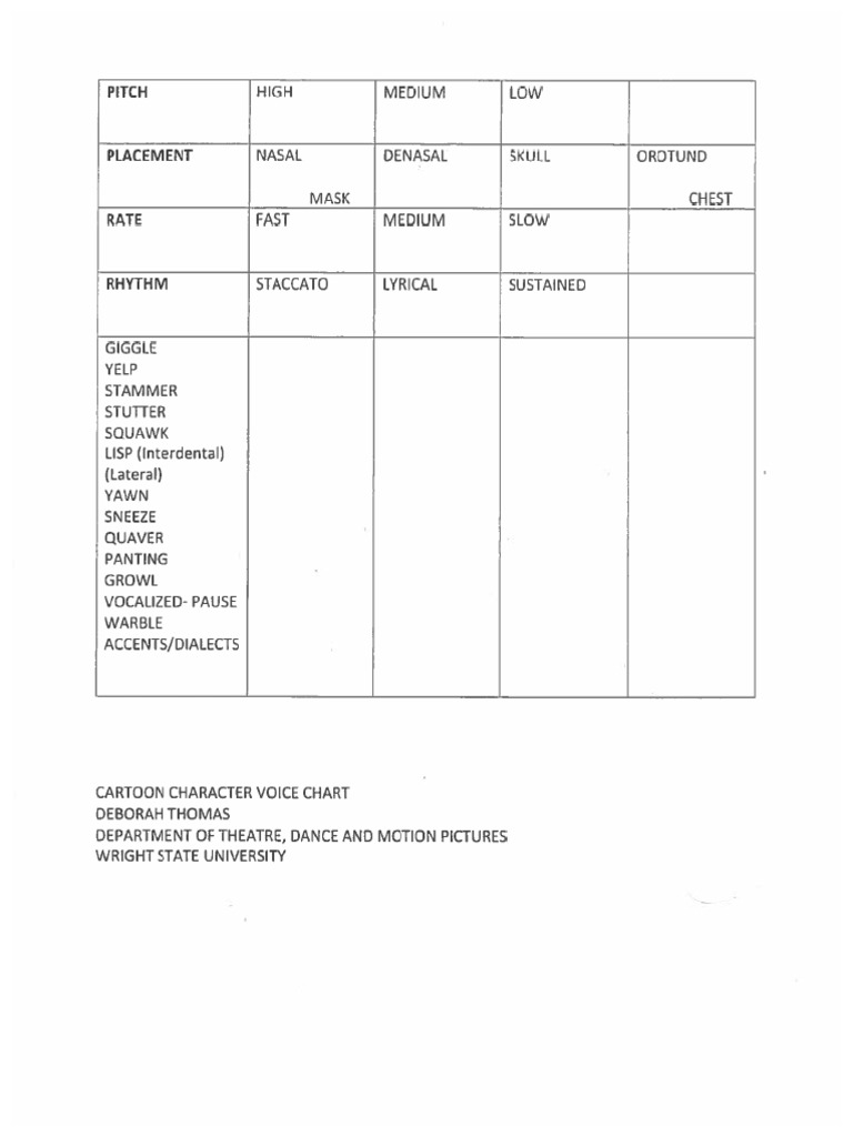 Cartoon Character Grid | PDF