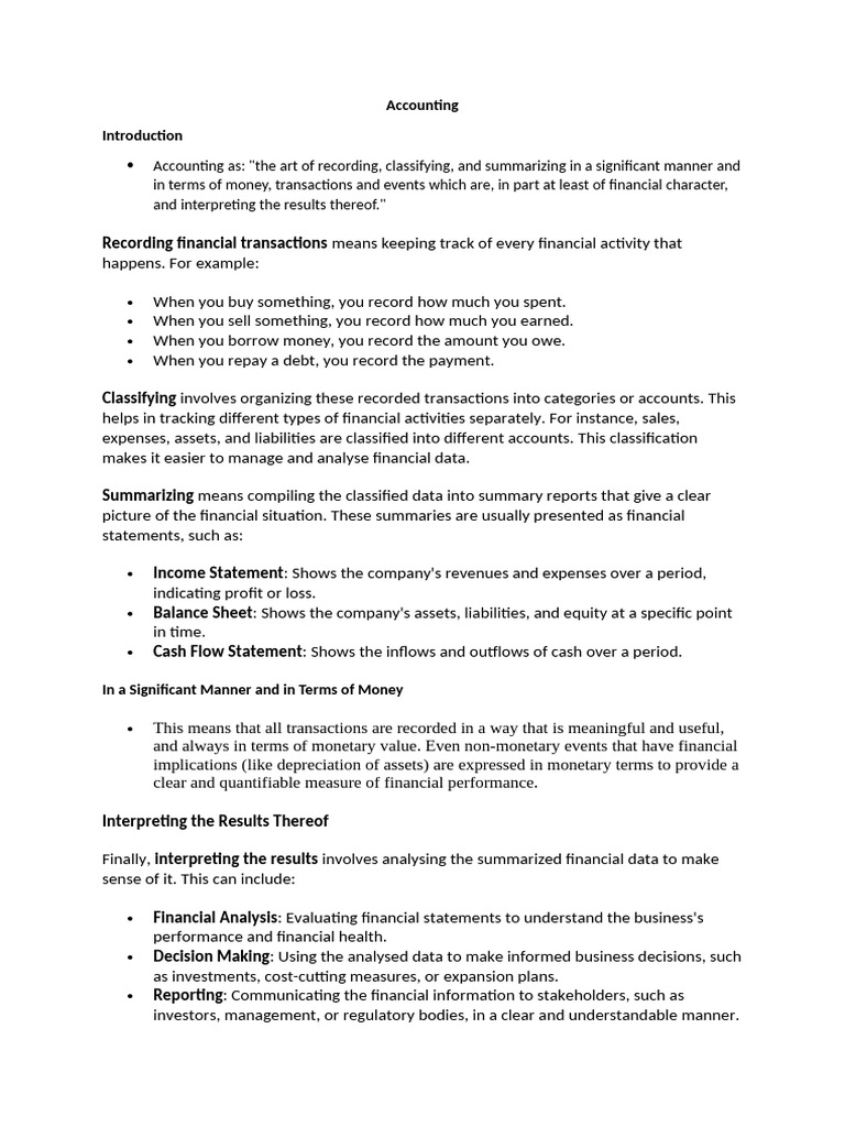 Understanding Basic Accounting Principles | PDF | Debits And Credits ...