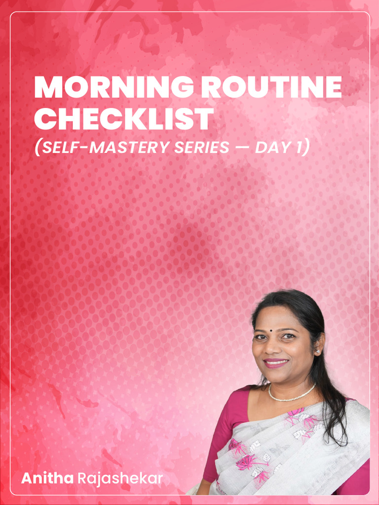 Morning Routine Checklist for Self-Mastery | PDF | Psychology ...