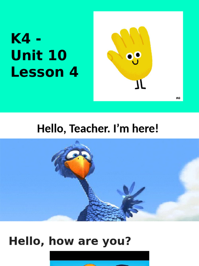 K4 Unit 10 Lesson 4 | PDF