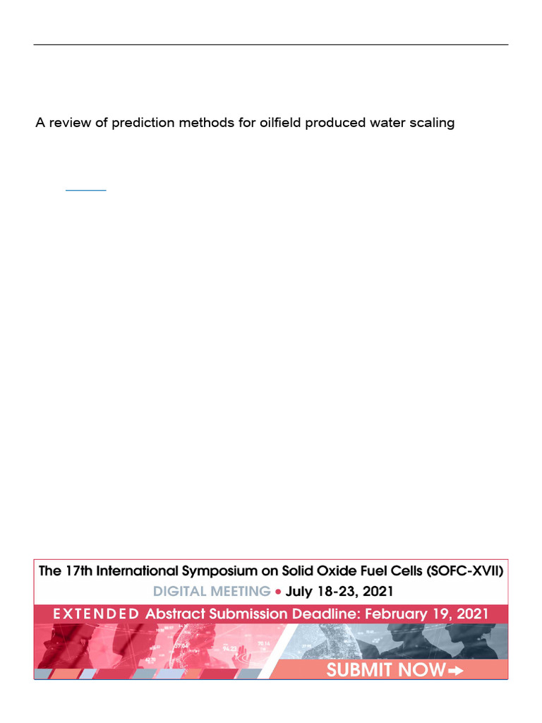 A Review of Prediction Methods For Oilfield Produc | PDF | Nucleation ...
