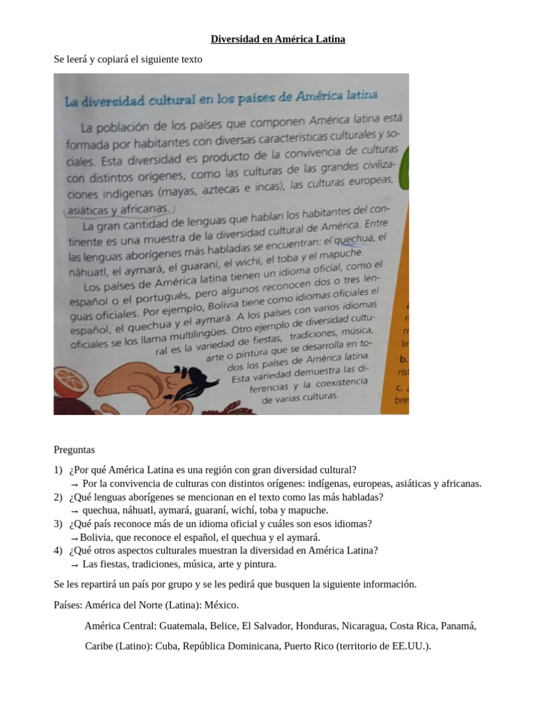 Diversidad Cultural en América Latina | PDF | Américas | America latina
