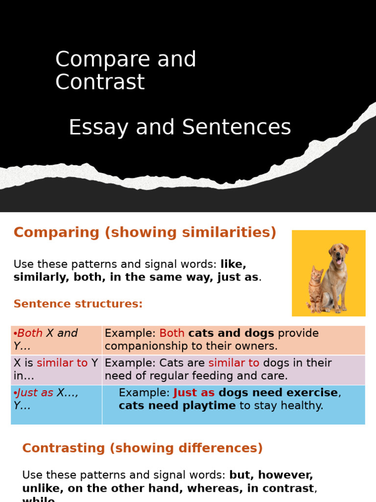 Compare and Contrast Sentences | PDF | Pollination