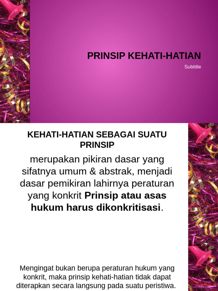 Prinsip Kehati-Hatian dalam Perbankan | PDF