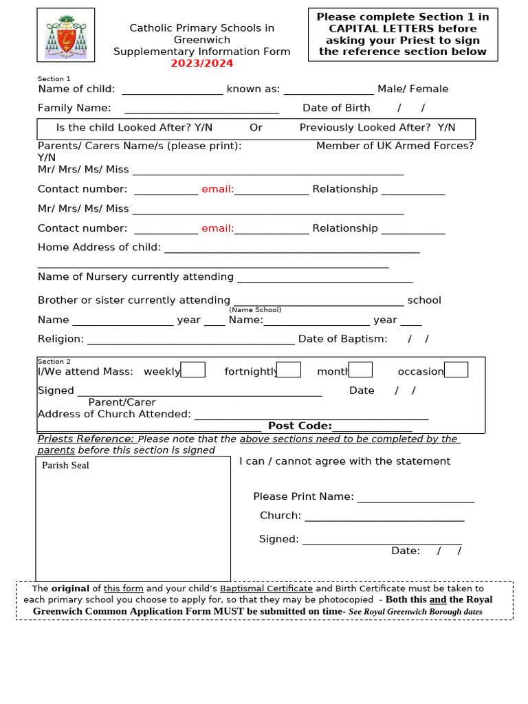 Application Supplementary Form 2 | PDF