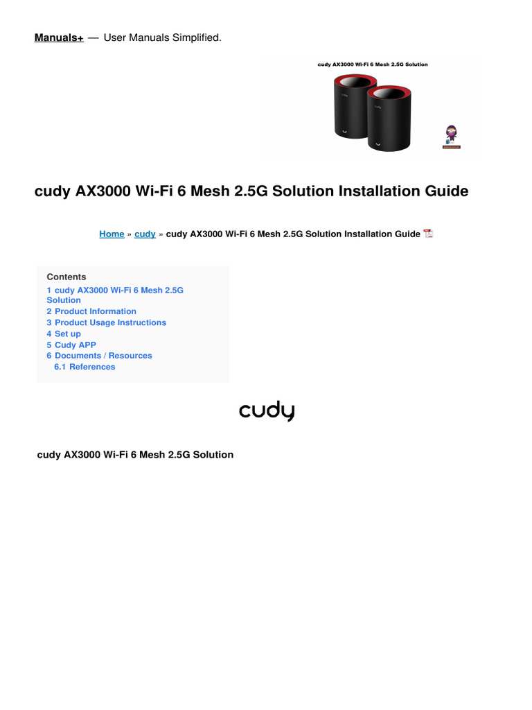 Cudy AX3000 Router Setup Guide | PDF | Wi Fi | Modem
