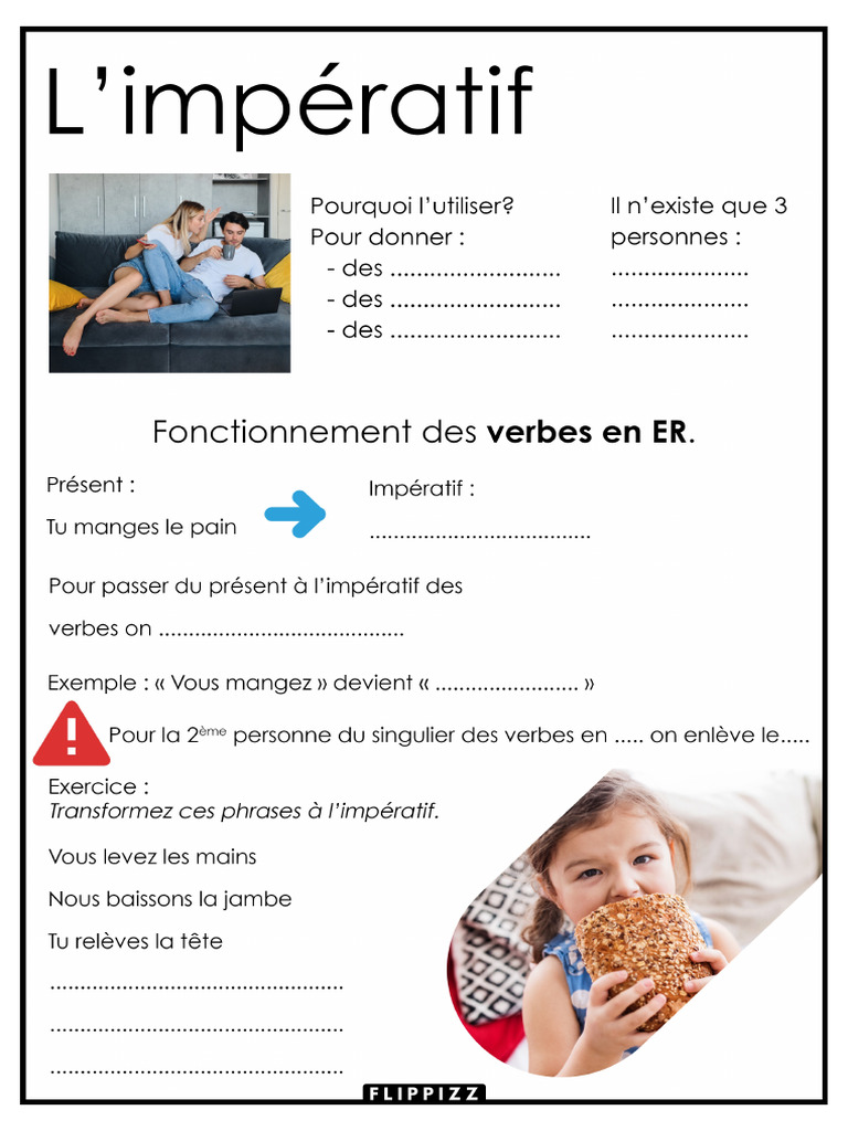 Exercices Et Fiche Pédagogique Impératif | PDF