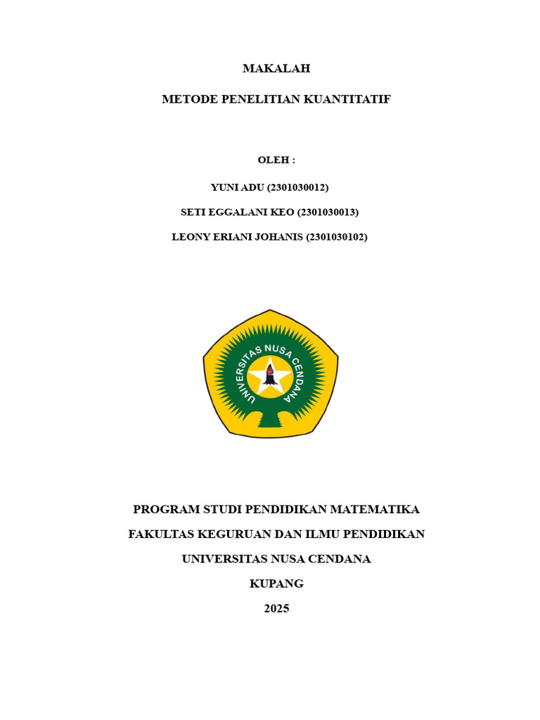 Makalah Metopen Kuantitatif Fix | PDF