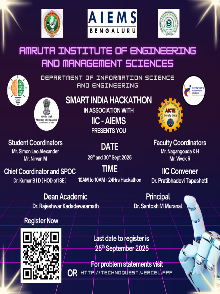 Smart India Hackathon 2025 Poster | PDF