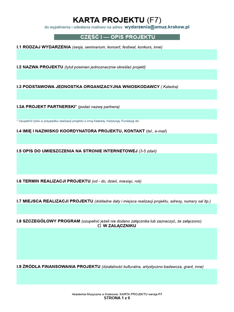 Karta Projektu AMK F7 - 250409 - 123613 | PDF