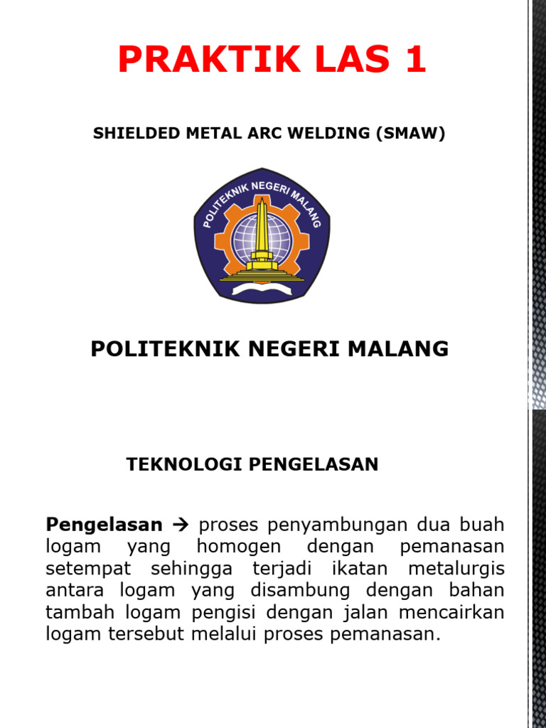 Panduan Praktik Las SMAW di Politeknik Malang | PDF