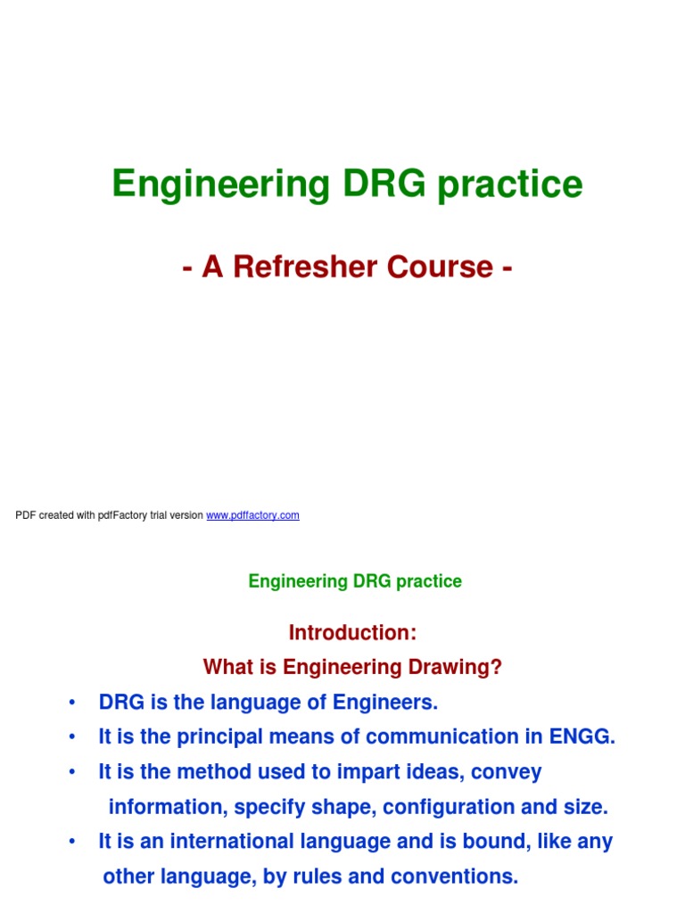 Engg DRG Prctice Part 1 | PDF | Engineering Tolerance | Technical Drawing