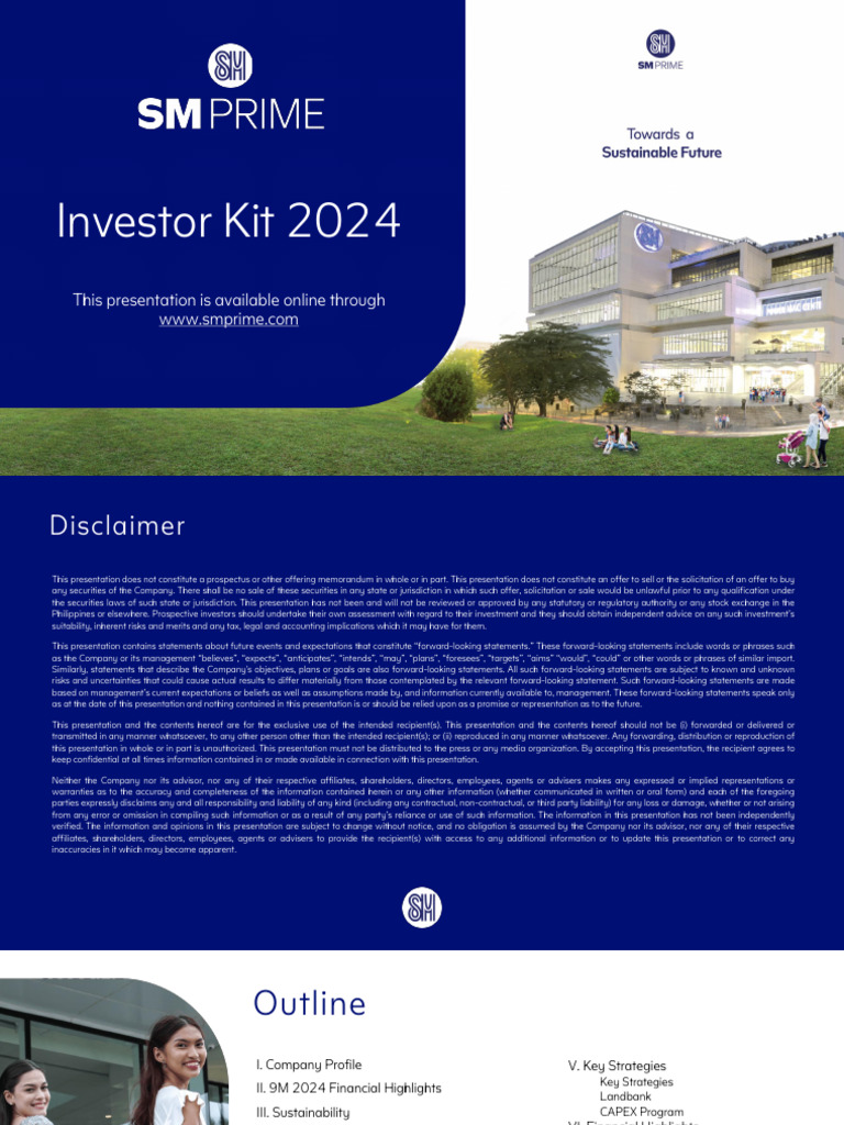 SM Prime Investor Kit 2024 Overview | PDF | Metro Manila | Economies