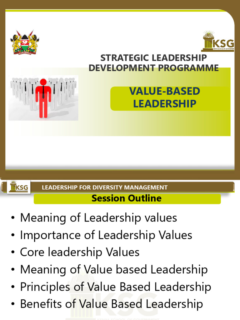 Value Based Leadership | PDF | Leadership | Value (Ethics)