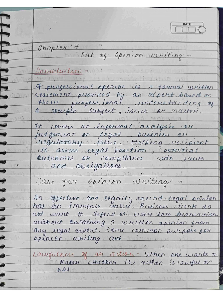 Art of Opinion Writing | PDF