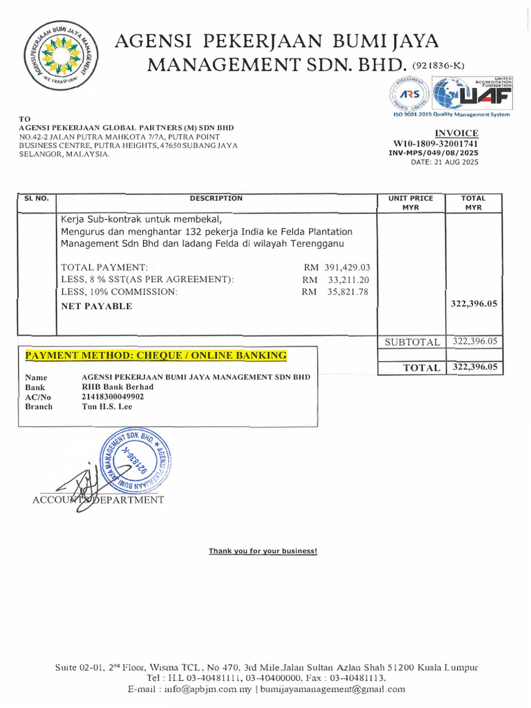 Inv Mps 049 AP Global 1 | PDF