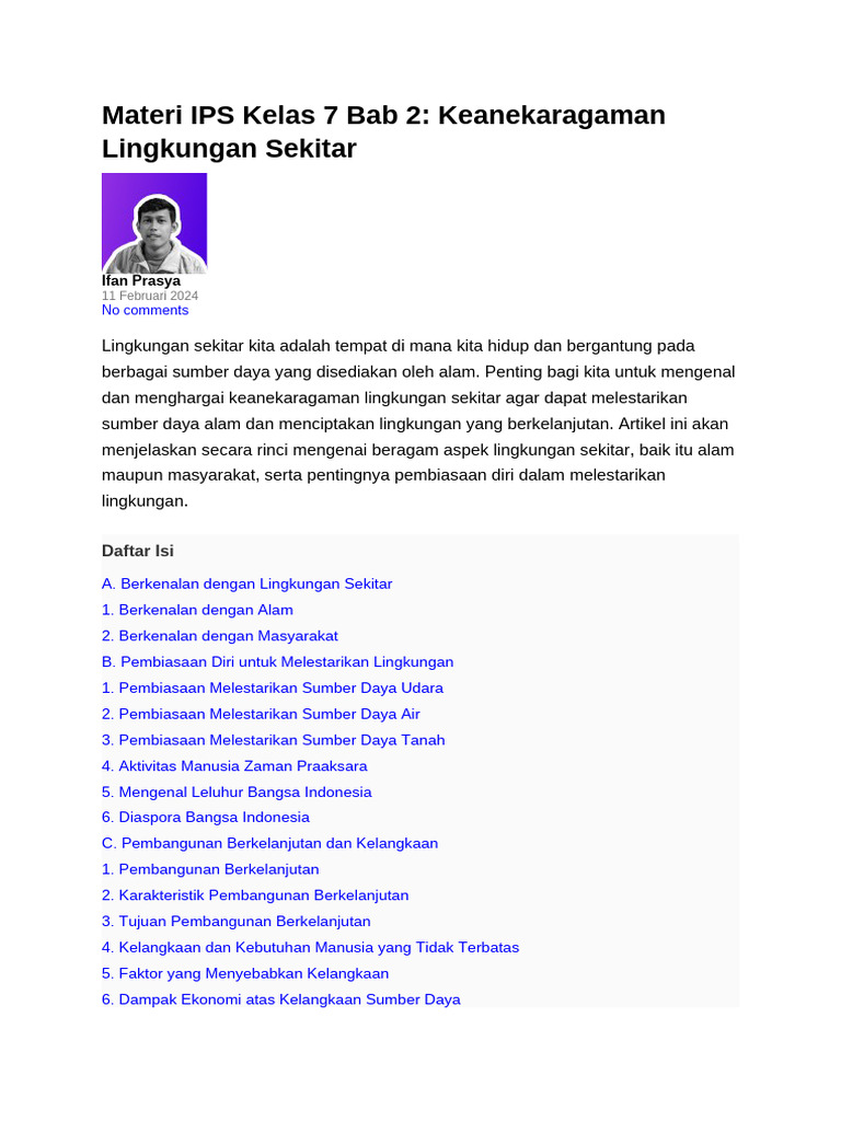 Rangkuman Materi Kelas 7 Kurmer | PDF