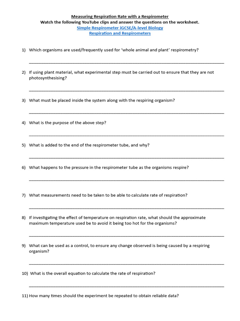 BIO C1 2 Handout YouTube Video Task | PDF