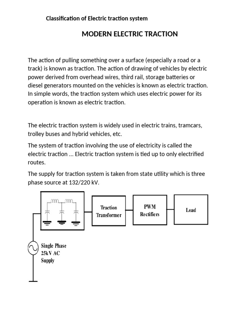 Electric Traction System Overview | PDF | Electric Power Distribution ...