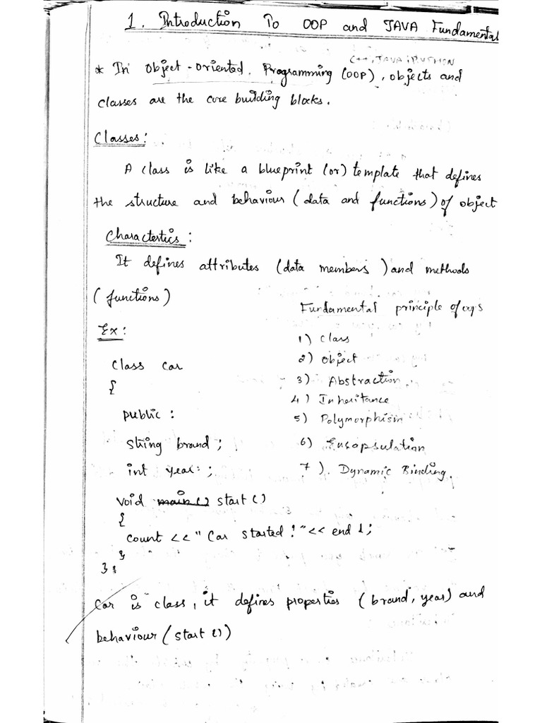 Oops Notes | PDF